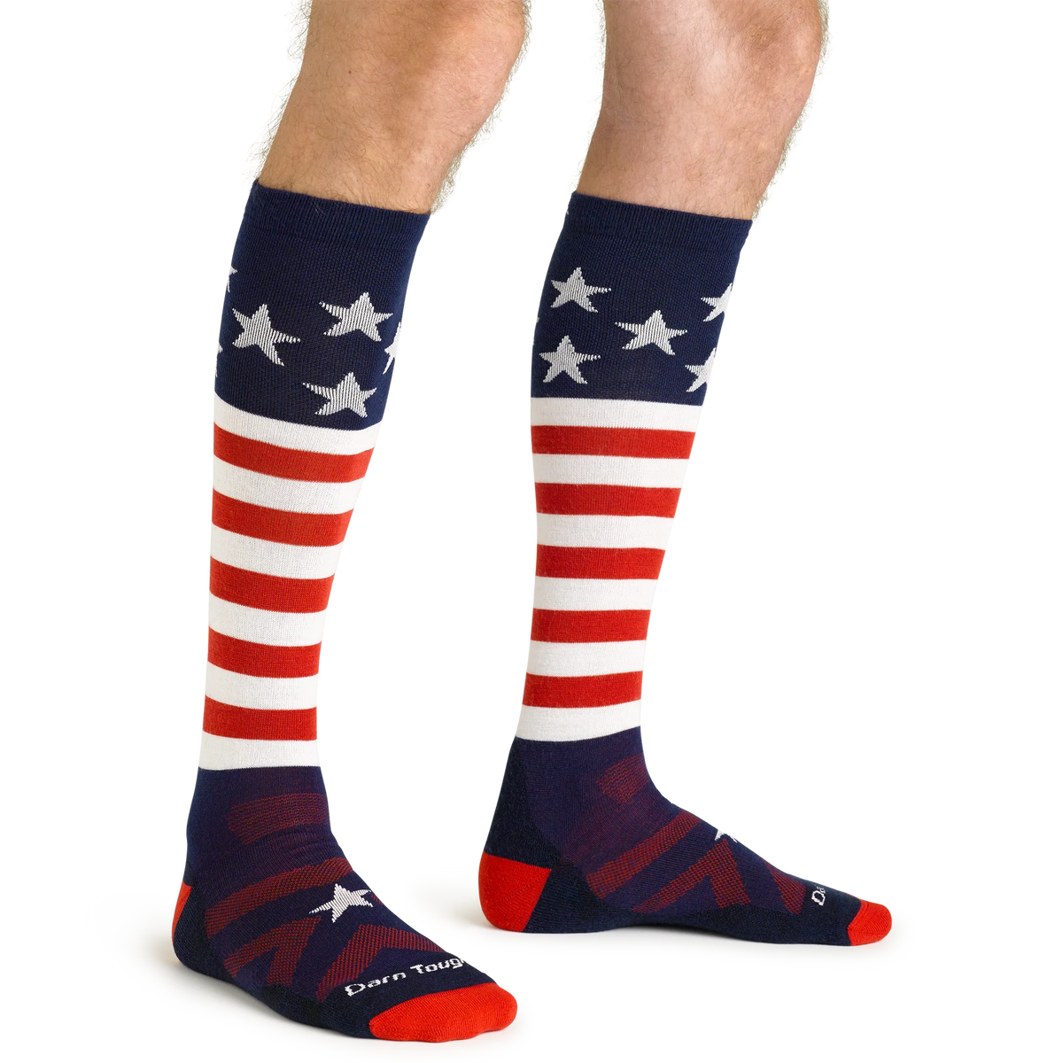 Darn Tough Men's Captain Stripe Over-the-Calf Midweight Ski & Snowboar ...