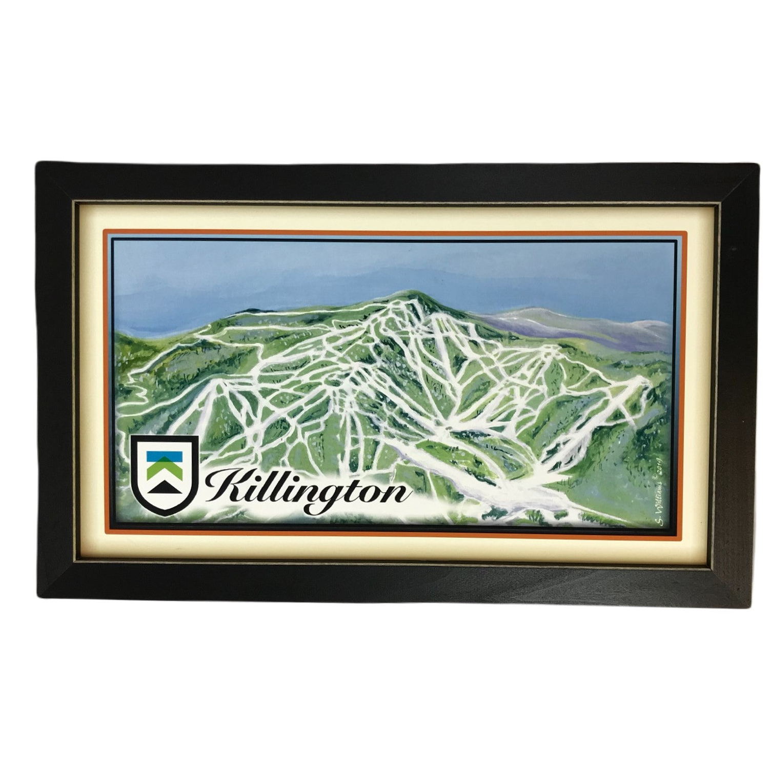 Killington Logo Vintage Style Wall Art: Killington Map – Killington Sports
