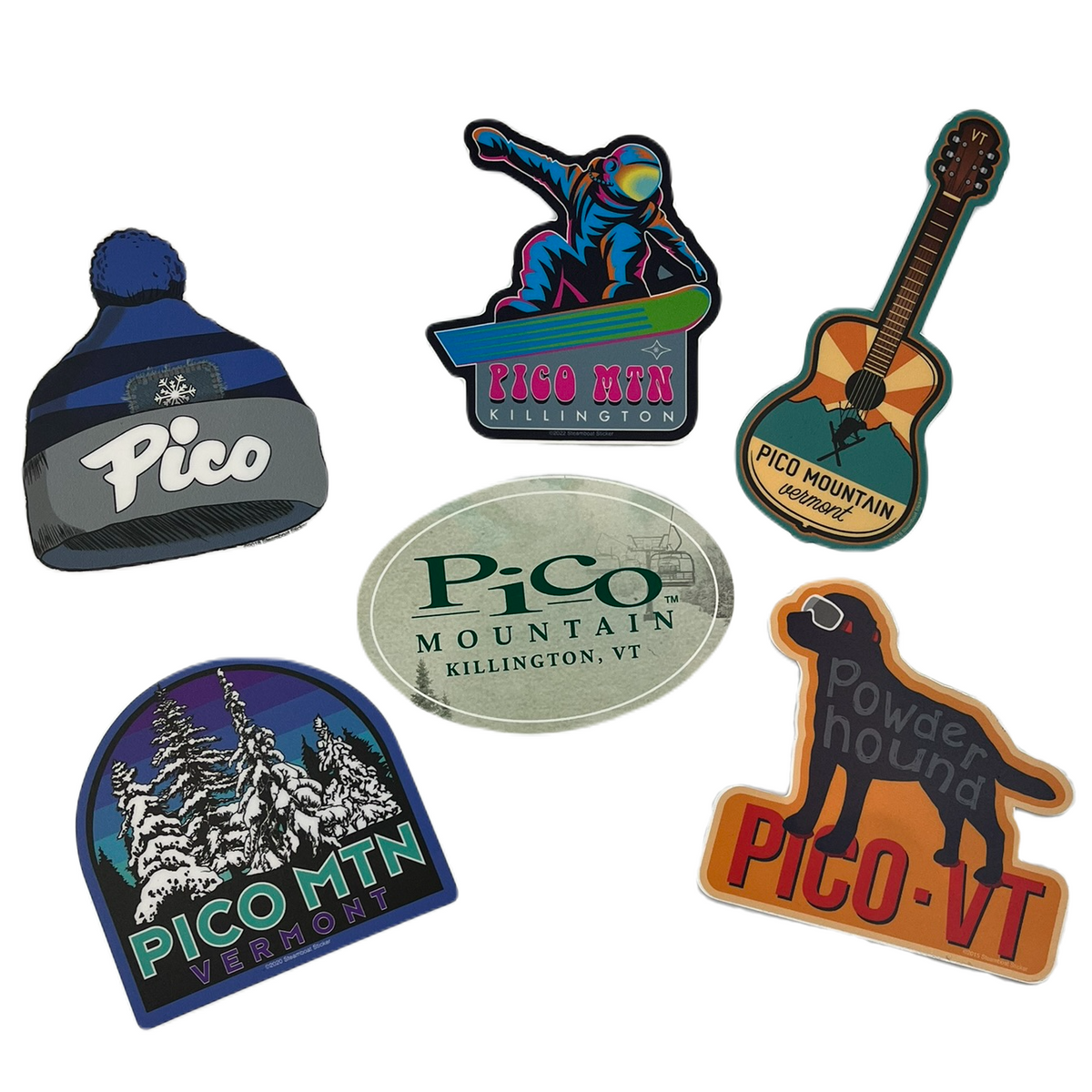 Pico Logo Sticker Variety Pack - 6 randomized stickers – Killington Sports